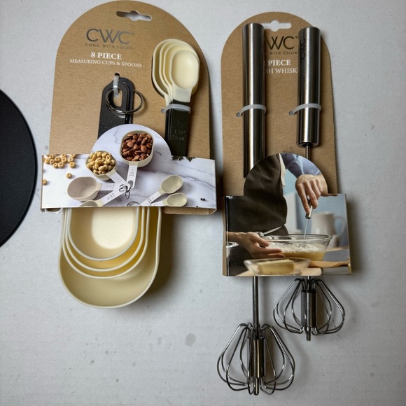 CWC | Dining | Cook With Color 2piece Push Whisk Set 8piece Measuring ...